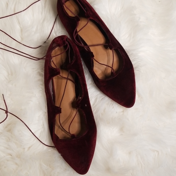 Mossimo Supply Co. | Shoes | Merlot Velvet Ballet Shoes | Poshmark